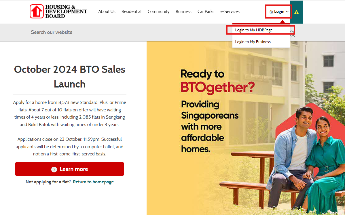 Steps to download "My HDBPage" information for mortgage loan ...